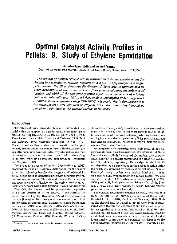 (PDF) Optimal Catalyst Activity Profiles in Pellets. 11. The Case of ...