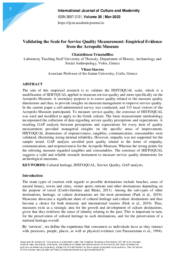 (PDF) Validating the Scale for Service Quality Measurement: Empirical Evidence from the ...