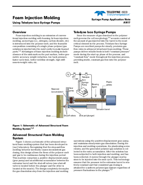 (PDF) Advancements in Foam Injection Molding Techniques