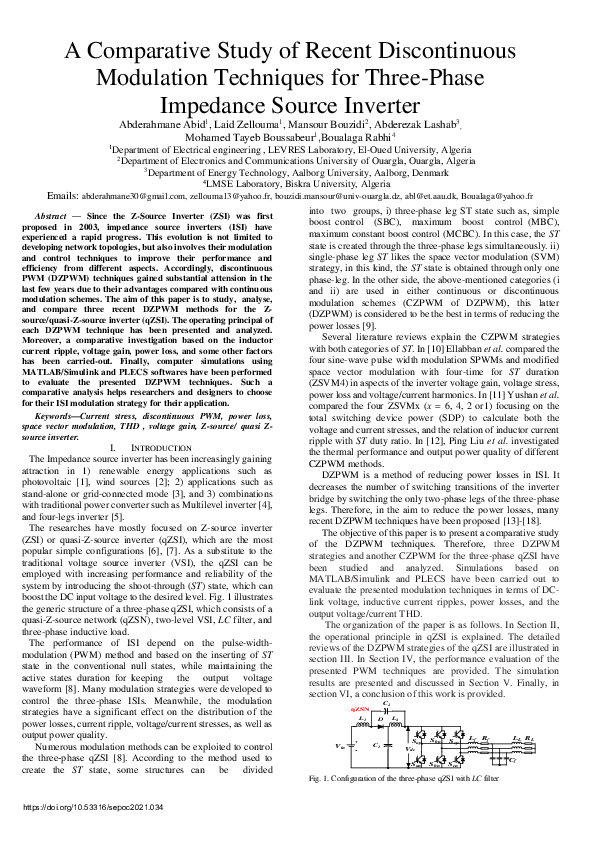 (PDF) A Comparative Study of Recent Discontinuous Modulation Techniques for Three-Phase ...