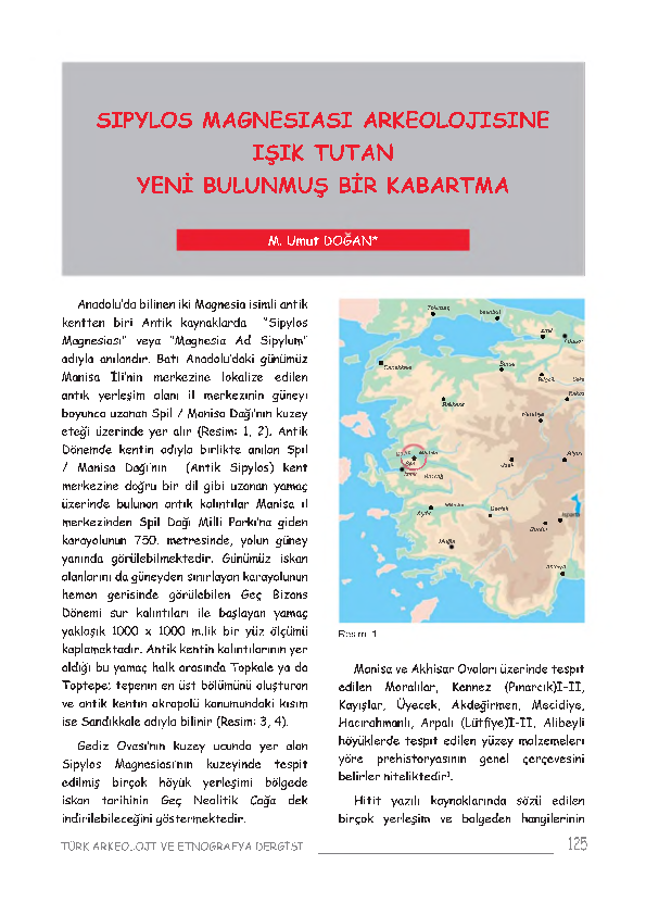 (PDF) SIPYLOS MAGNESIASI ARKEOLOJİSİ