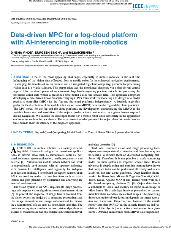 (PDF) Data-driven MPC for a fog-cloud platform with AI-inferencing in mobile-robotics | DINSHA ...