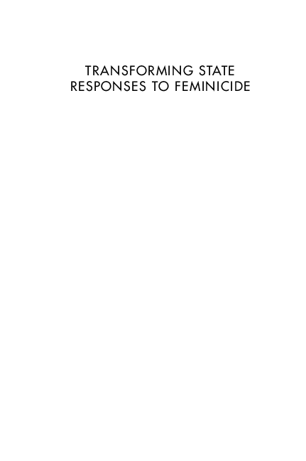(PDF) Transforming State Responses to Feminicide
