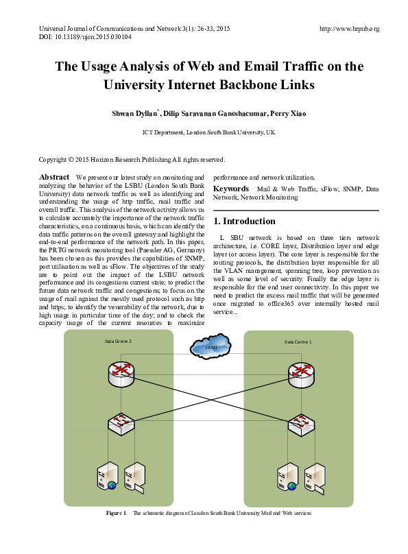 (PDF) The Usage Analysis of Web and Email Traffic on the University ...