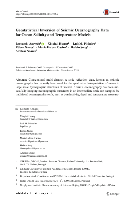 (PDF) Geostatistical Inversion of Seismic Oceanography Data for Ocean ...