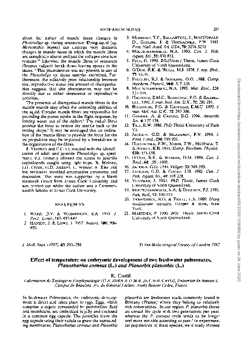 (PDF) Effect of temperature on embryonic development of two freshwater ...