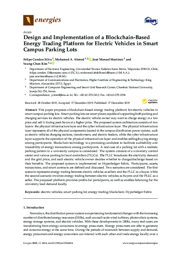 (PDF) Design and Implementation of a Blockchain-Based Energy Trading ...
