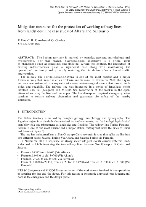 (PDF) Mitigation measures for the protection of working railway lines from landslides: The case ...