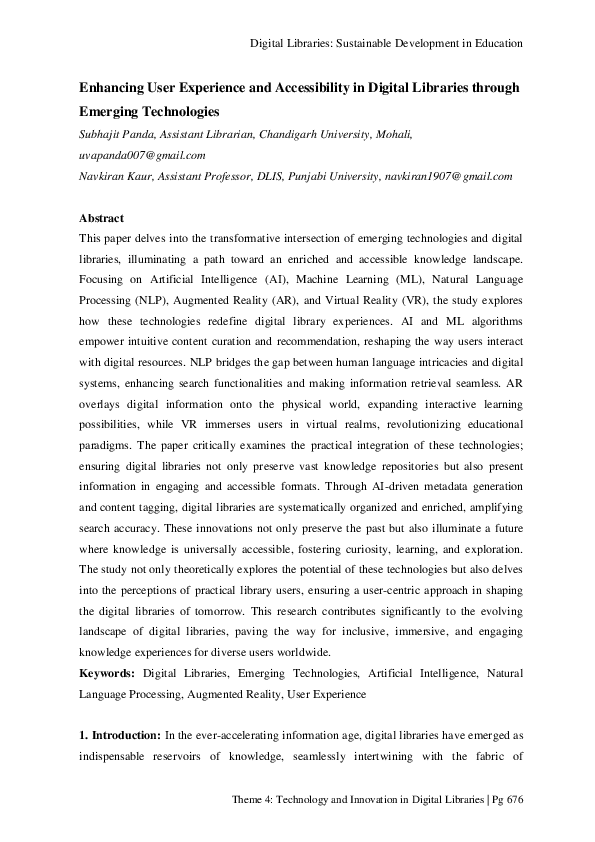 (PDF) Enhancing User Experience and Accessibility in Digital Libraries ...