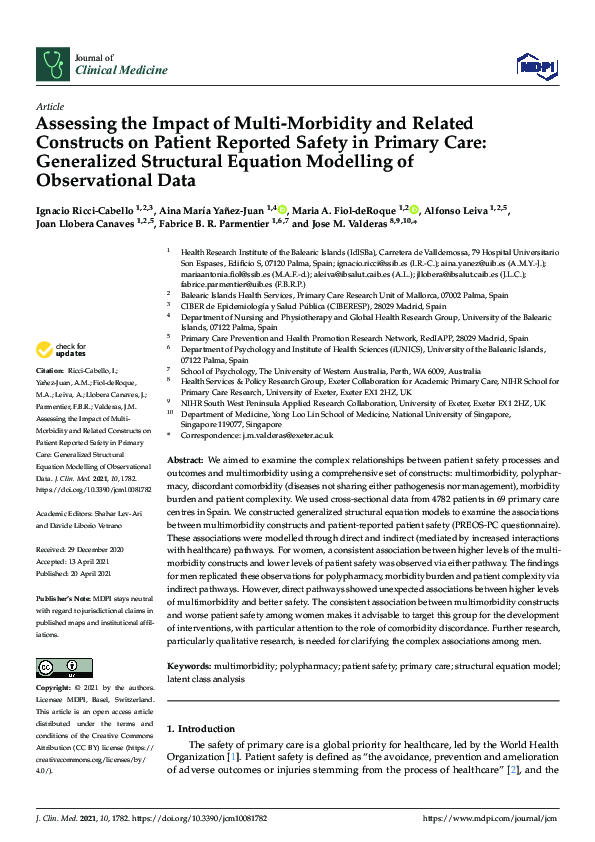 (PDF) Assessing the Impact of Multi-Morbidity and Related Constructs on ...