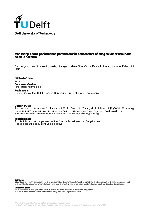 (PDF) Monitoring-based performance parameters for assessment of bridges ...