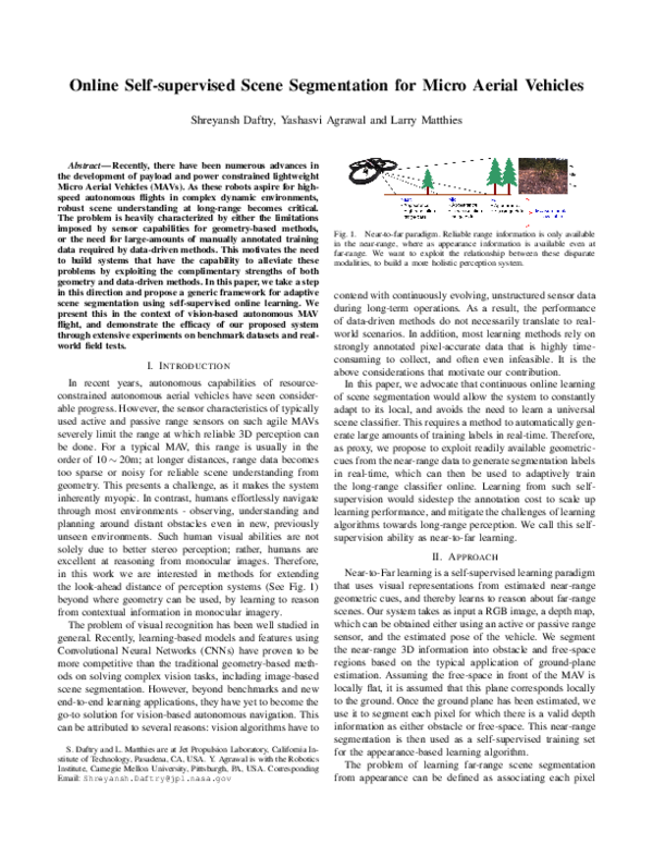 (PDF) Self-supervised Scene Segmentation for Micro Aerial Vehicles