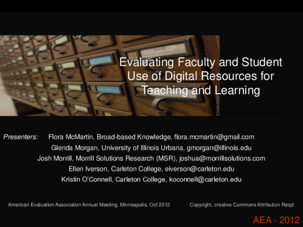 (PDF) Evaluating Faculty and Student Use of Digital Resources for ...