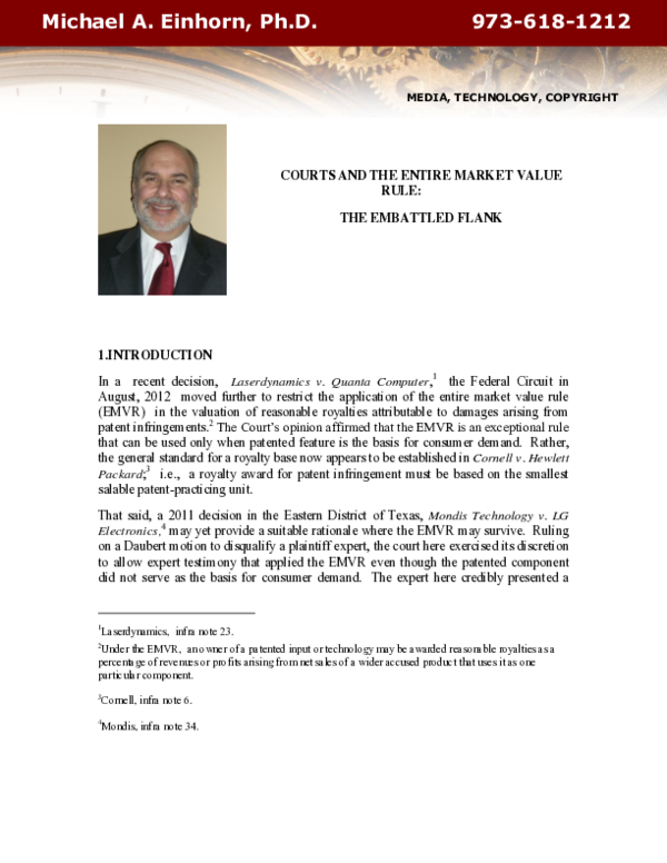 (PDF) The Entire Market Value Rule: The Embattled Flank | michael ...