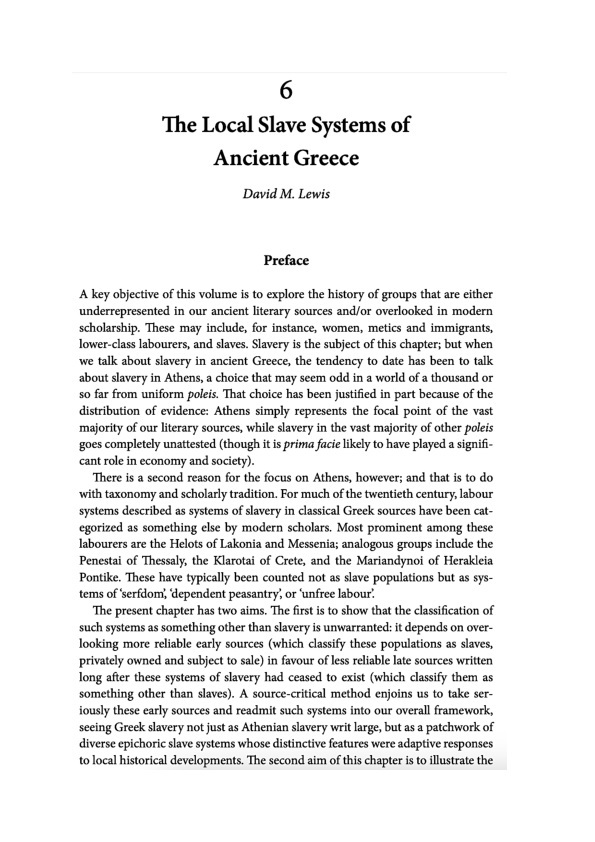 (PDF) The Local Slave Systems of Ancient Greece