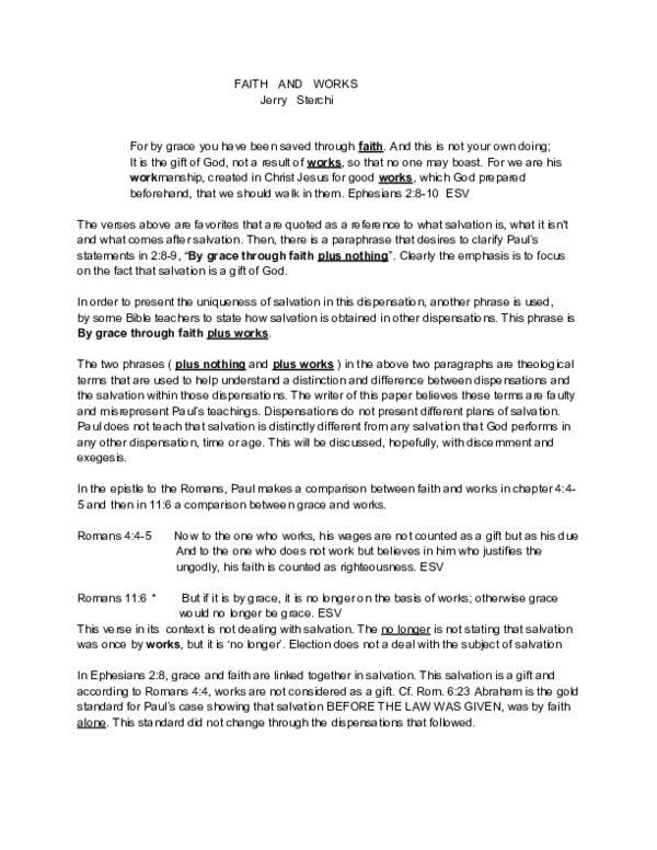 (DOC) FAITH AND WORKS