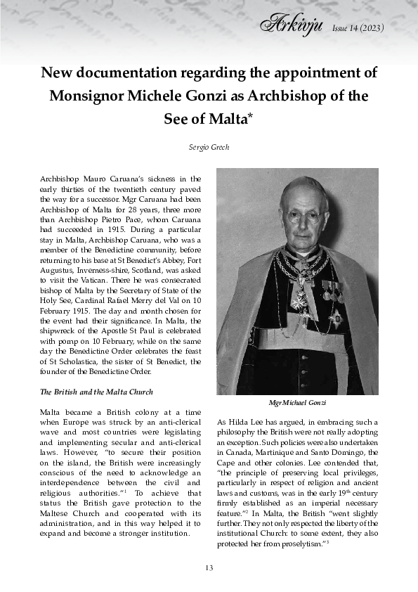 (PDF) New documentation regarding the Appointment of Monsignor Michele ...