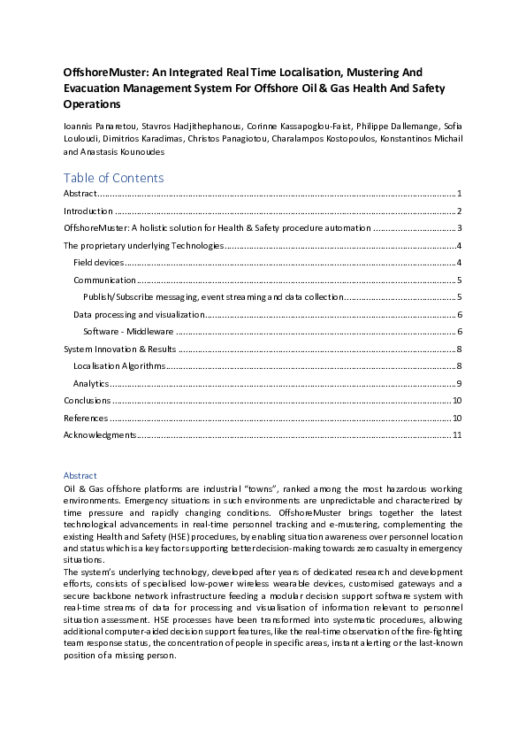 (PDF) OffshoreMuster: An Integrated Real Time Localisation, Mustering ...