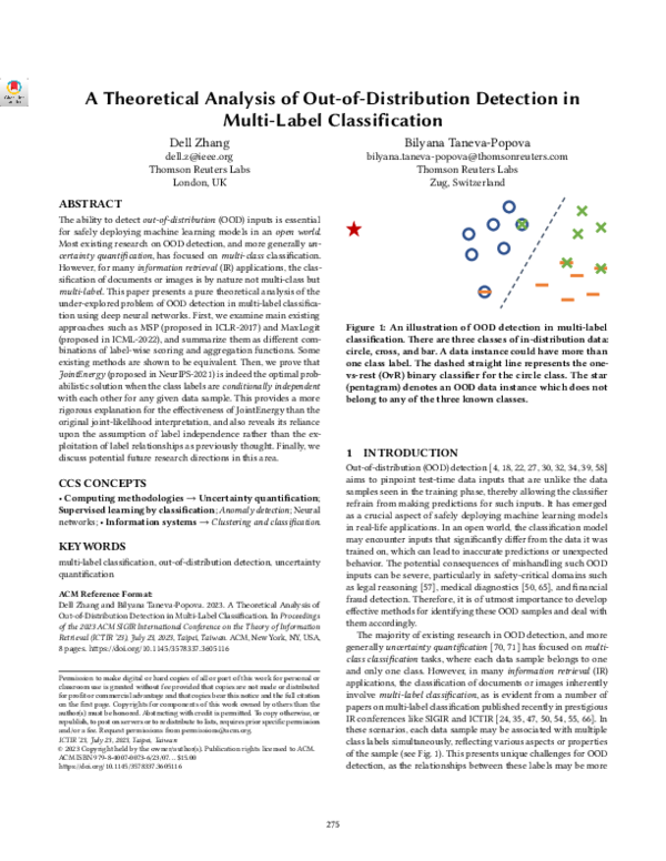 (PDF) A Theoretical Analysis of Out-of-Distribution Detection in Multi-Label Classification
