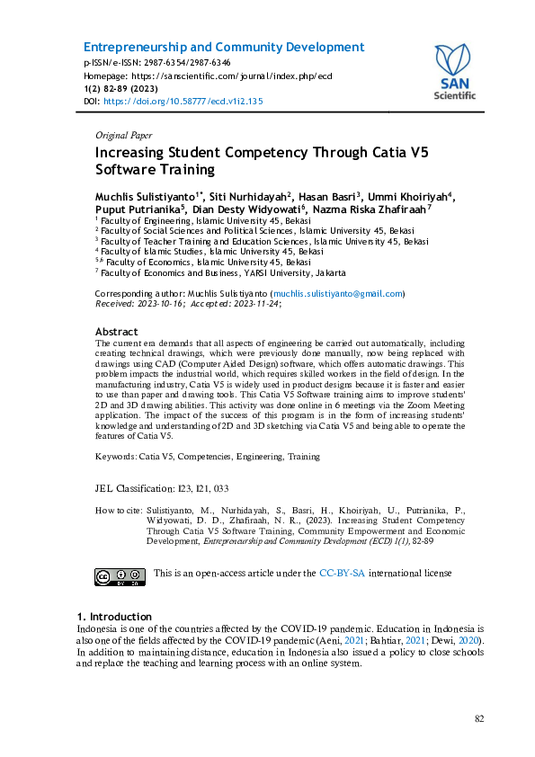 (PDF) Increasing Student Competency Through Catia V5 Software Training