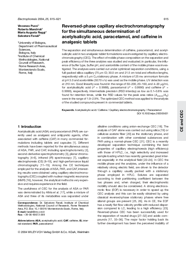 (PDF) Reversed-phase capillary electrochromatography for the ...
