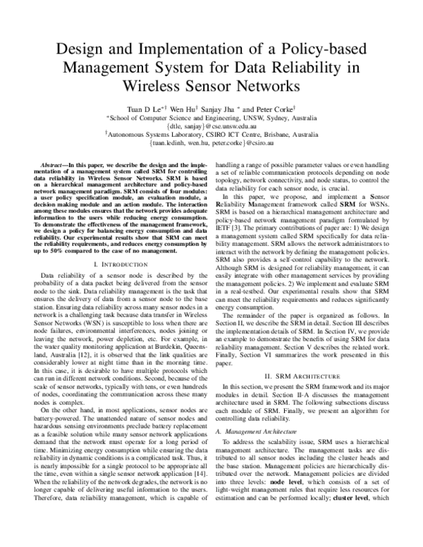 (PDF) Design and implementation of a policy-based management framework for Ambient Networks ...