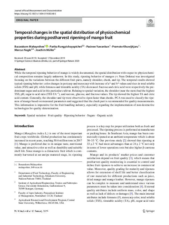 (PDF) Temporal changes in the spatial distribution of physicochemical ...