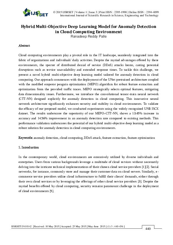 (PDF) Hybrid Multi-Objective Deep Learning Model for Anomaly Detection in Cloud Computing ...