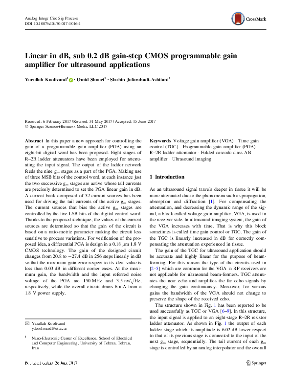(PDF) Linear in dB, sub 0.2 dB gain-step CMOS programmable gain ...