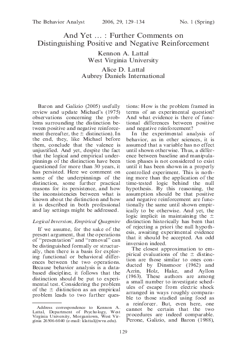 (PDF) And yet … : Further comments on distinguishing positive and ...