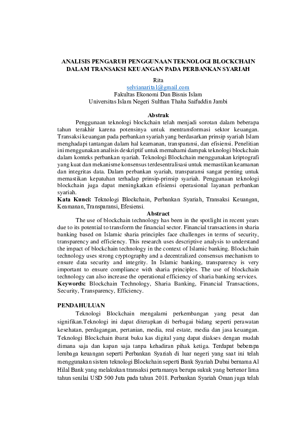 (PDF) ANALISIS PENGARUH PENGGUNAAN TEKNOLOGI BLOCKCHAIN DALAM TRANSAKSI ... (PDF) ANALISIS PENGARUH PENGGUNAAN TEKNOLOGI BLOCKCHAIN DALAM TRANSAKSI ...