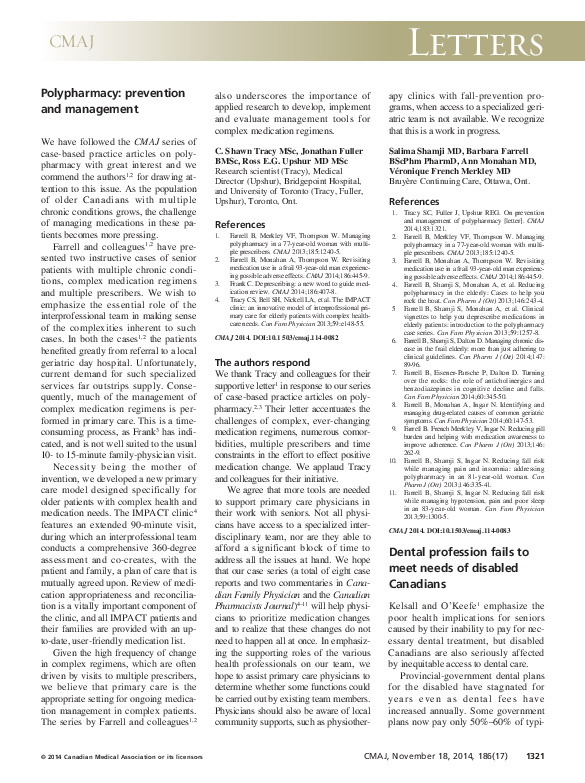 (PDF) Polypharmacy: prevention and management