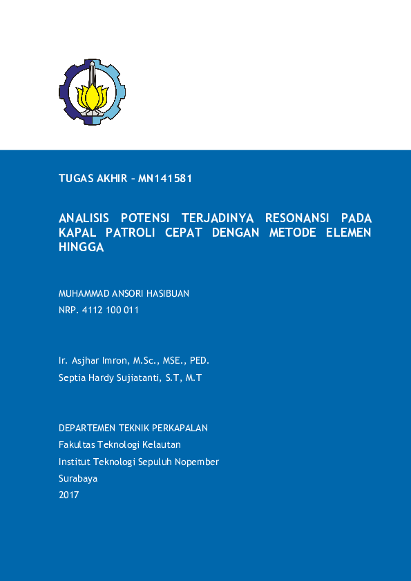 (PDF) Analisis Potensi Terjadinya Resonansi Pada Kapal Patroli Cepat Dengan Metode Elemen Hingga