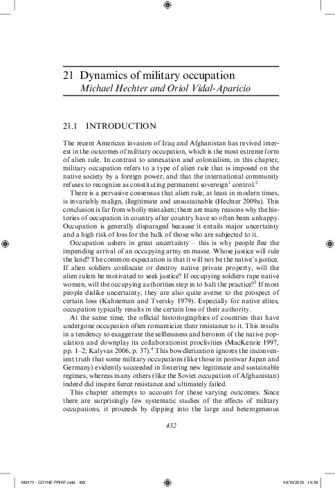 (PDF) Dynamics of Military Occupation