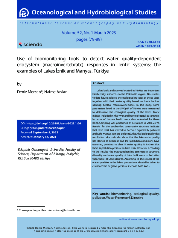 (PDF) Use of biomonitoring tools to detect water quality-dependent ...
