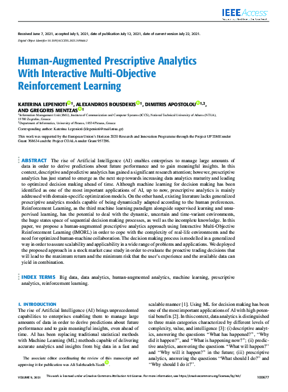 (PDF) Human-Augmented Prescriptive Analytics With Interactive Multi ...