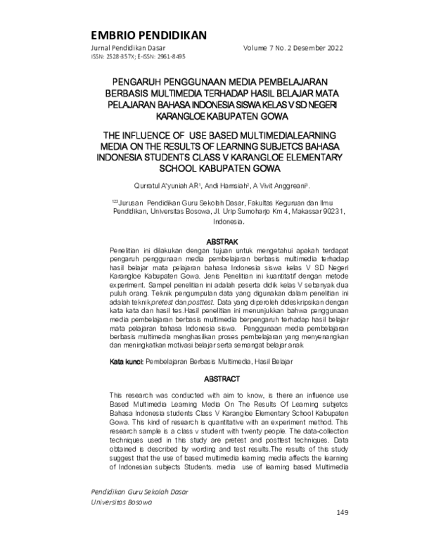 (PDF) Pengaruh Penggunaan Media Pembelajaran Berbasis Multimedia Terhadap Hasil Belajar Mata ...