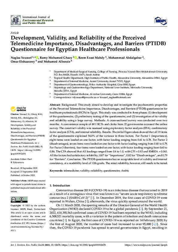 (PDF) Development, Validity, and Reliability of the Perceived ...