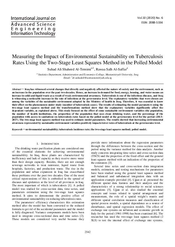 (PDF) Measuring the Impact of Environmental Sustainability on ...