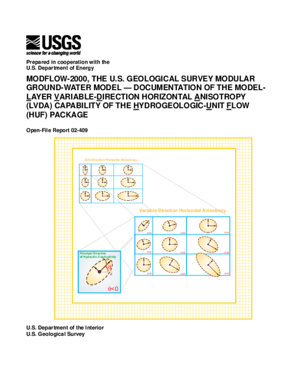 (PDF) MODFLOW-2000, the U.S. Geological Survey modular ground-water model -- Documentation of ...