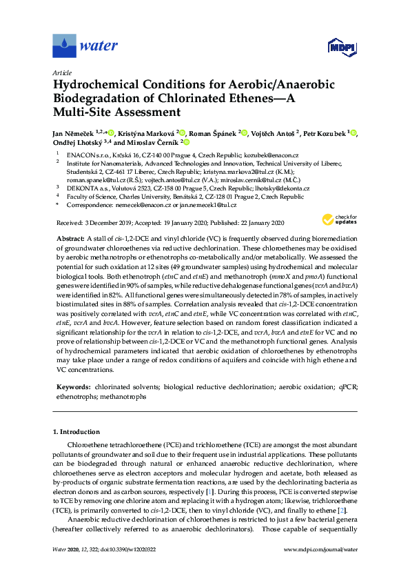 (PDF) Hydrochemical Conditions for Aerobic/Anaerobic Biodegradation of ...