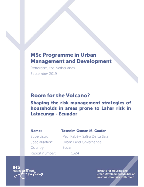 (PDF) Room for the Volcano? Shaping the risk management strategies of ...