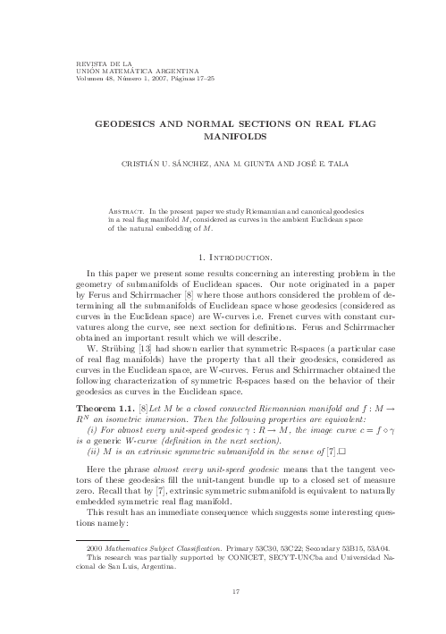 (PDF) Geodesics and normal sections on real flag manifolds