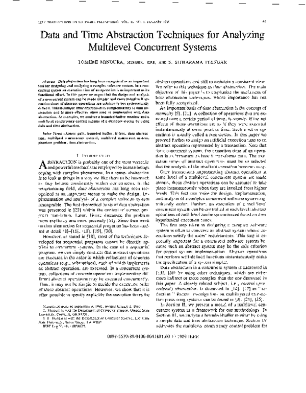 (PDF) Data and Time Abstraction for Analyzing Concurrent Systems