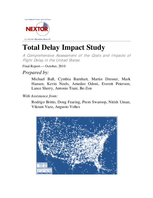 (PDF) Total delay impact study: a comprehensive assessment of the costs ...