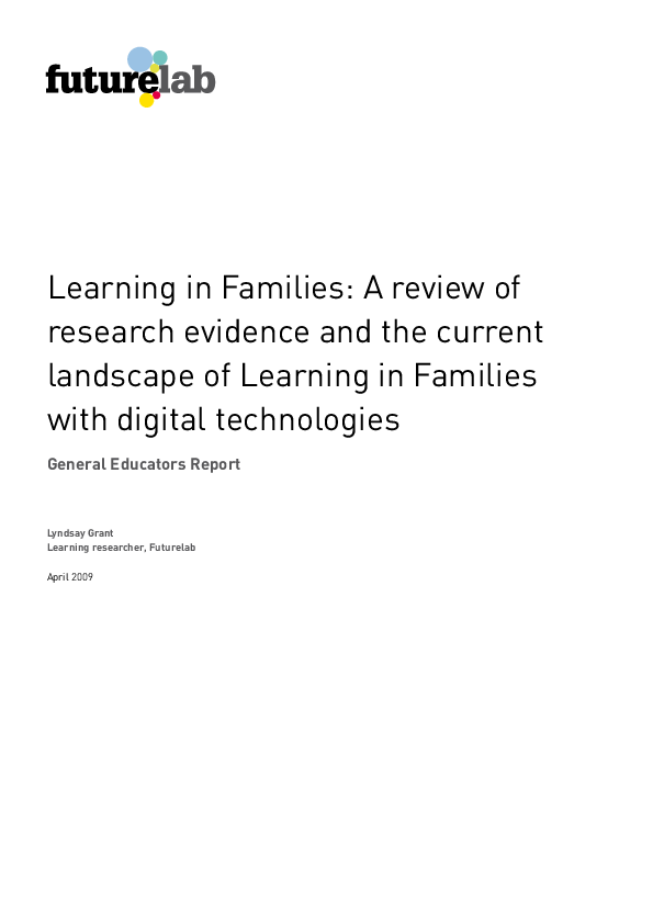 (PDF) Learning in Families: A review of research evidence and the ...