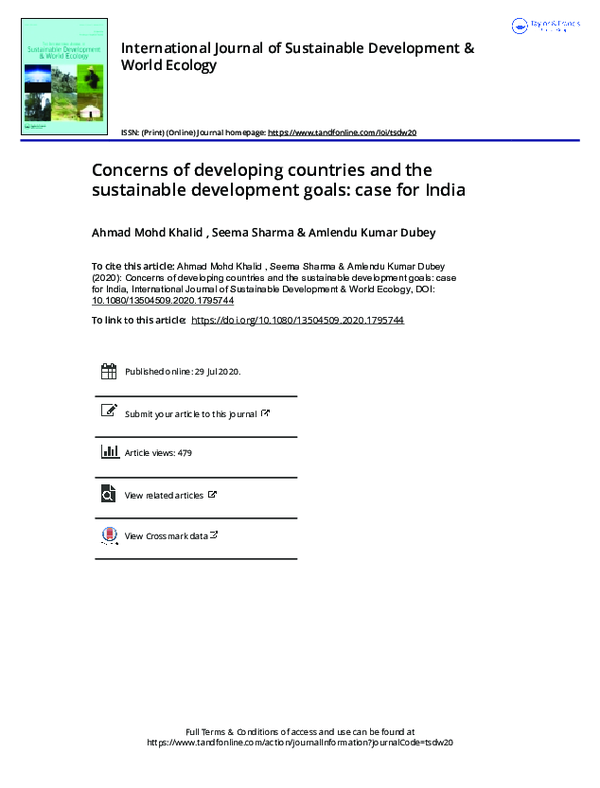 (PDF) Concerns of developing countries and the sustainable development ...
