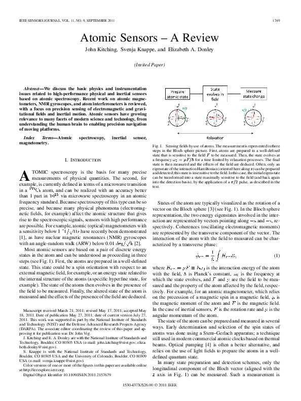 (PDF) Atomic Sensors – A Review