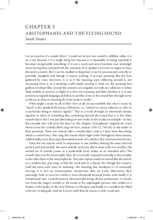 (PDF) Aristophanes and the Flying Sound