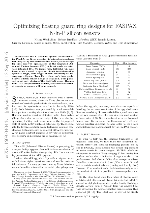 (PDF) Optimizing floating guard ring designs for FASPAX N-in-P silicon ...